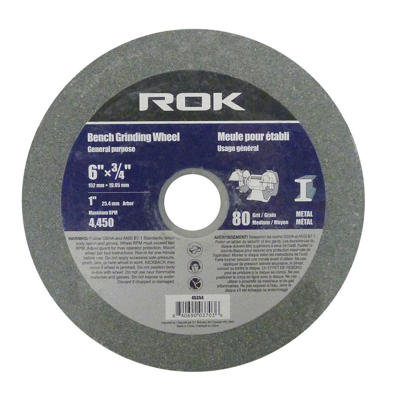 Buy Bench Grinder Wheel 6" 80g at Busy Bee Tools