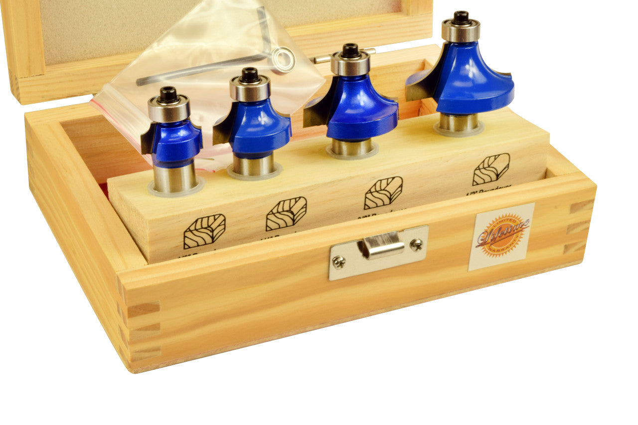 Buy 4pc Round Over Bit Router Bit Set 1/2 " at Busy Bee Tools