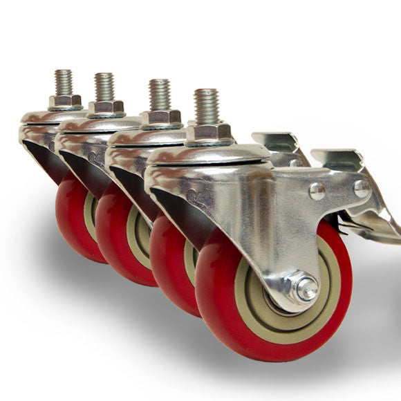 Buy Heavy Duty 3" Casters 4 Pack With Brake at Busy Bee Tools