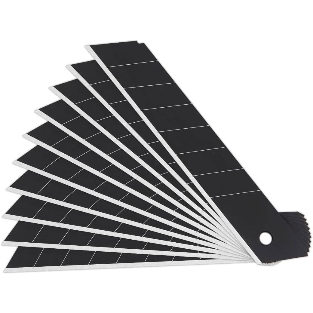 Buy 10 Pc Heavy Duty Black Blades 18mm at Busy Bee Tools